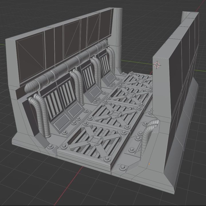 spaceship interior corridor