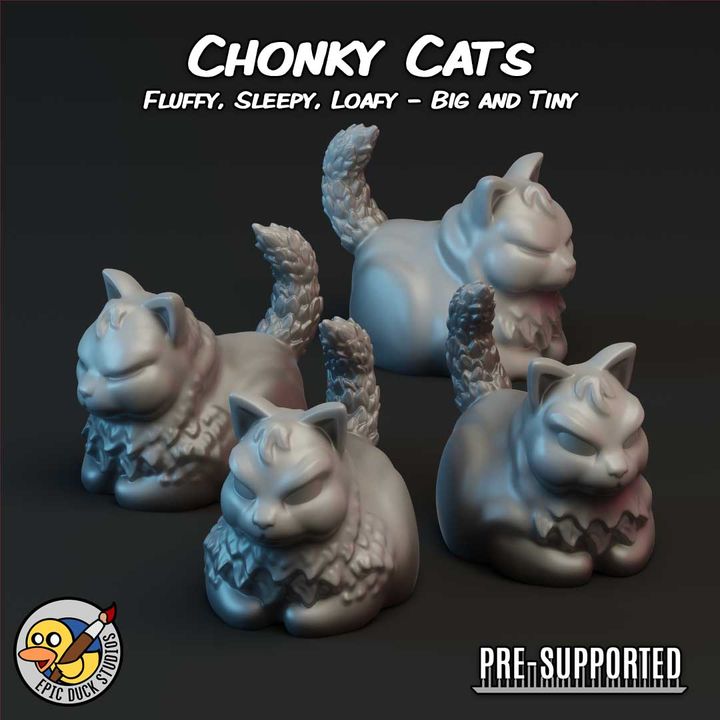 3D Printable Loafy Chonks - Fat Cats just loafing around by Mike "Epic ...