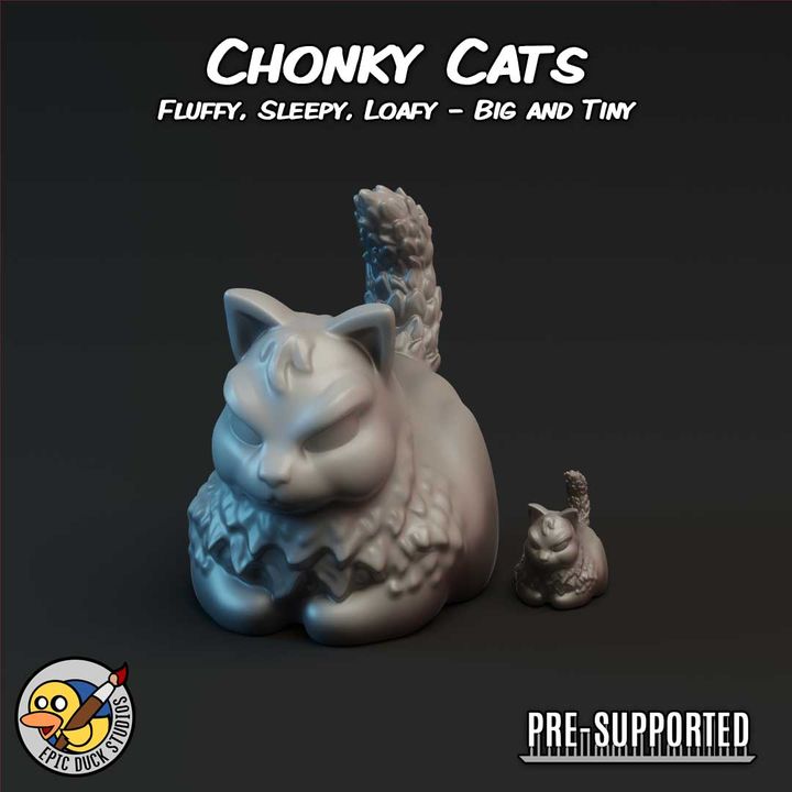 3D Printable Loafy Chonks - Fat Cats just loafing around by Mike "Epic ...