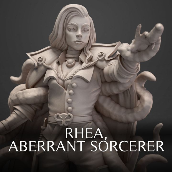 3D Printable Rhea, Aberrant Sorcerer by Comet Lord Miniatures