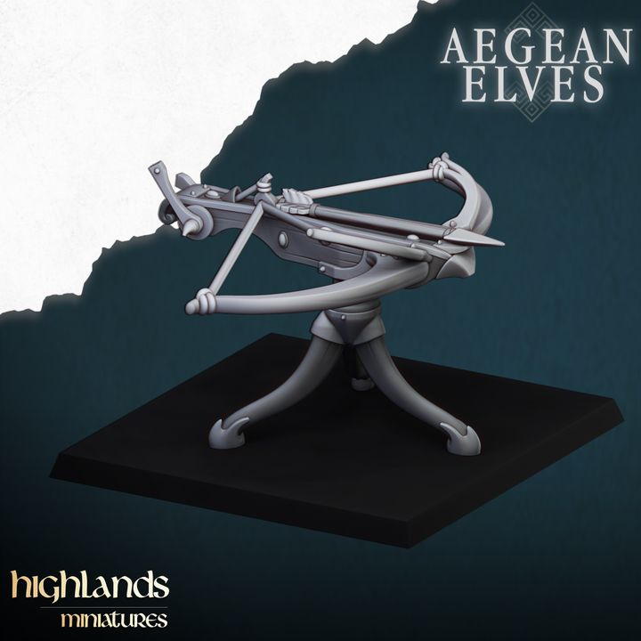 3D Printable Aegean Elves Ballista - Highlands Miniatures by Highlands ...