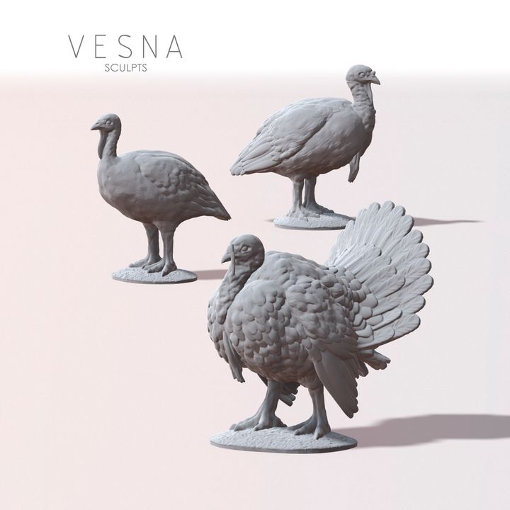 3D Printable TURKEY PACK by VESNA SCULPTS