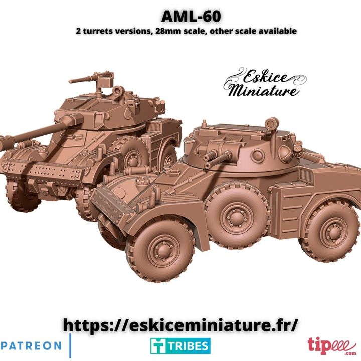 3D Printable AML 60 - 28mm by Eskice Miniature - Aron