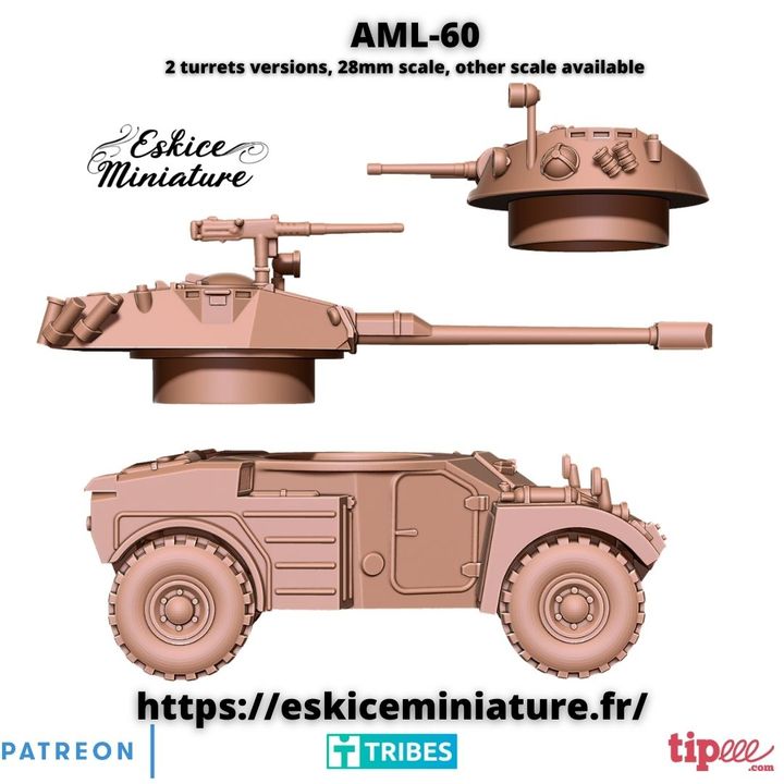 3D Printable AML 60 - 28mm by Eskice Miniature - Aron