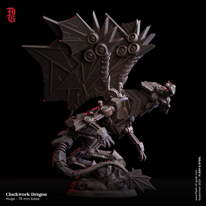 3D Printable Clockwork Dragon by Flesh of Gods