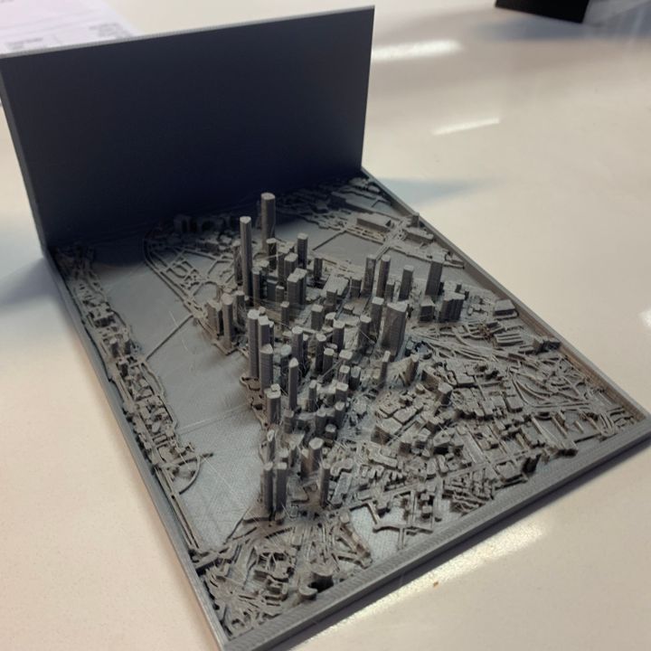 3D Printable Minimalist City Bookend by Average Panda