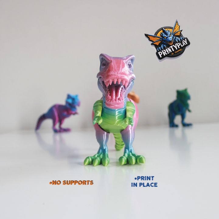 3D Printable Flexi tyrannosaurus rex by Nestor Aaron