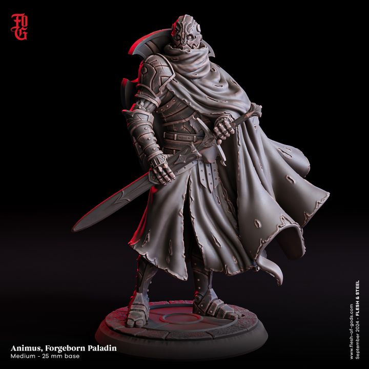 3D Printable Animus, Forgeborn Paladin by Flesh of Gods