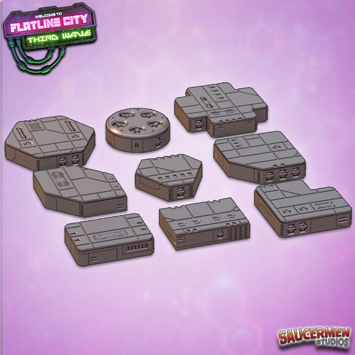 3D Printable Flatline City: Third Wave - Half Height Risers by ...