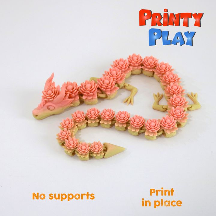 3D Printable LOTUS FLOWER DRAGON by Nestor Aaron