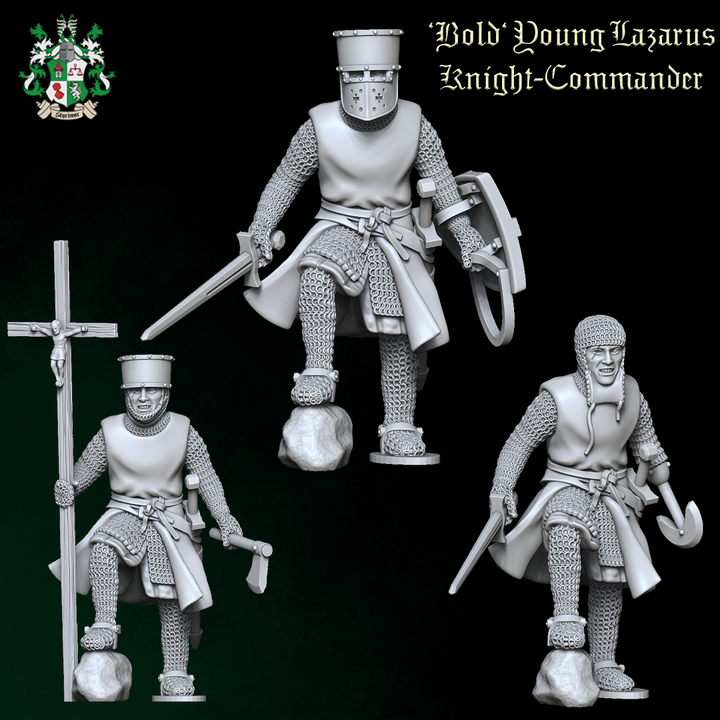 3D Printable Bold Young Lazarus Knight-Commander (Modular/Multipart-Kit ...