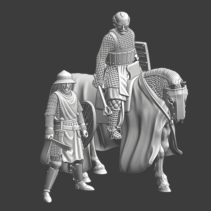 3D Printable Medieval knight with eye patch and sergeant by Northern ...