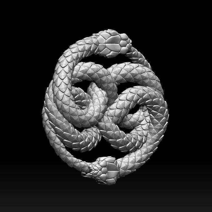 3D Printable Snake Ouroboros by Dmitrii Tishchenkov