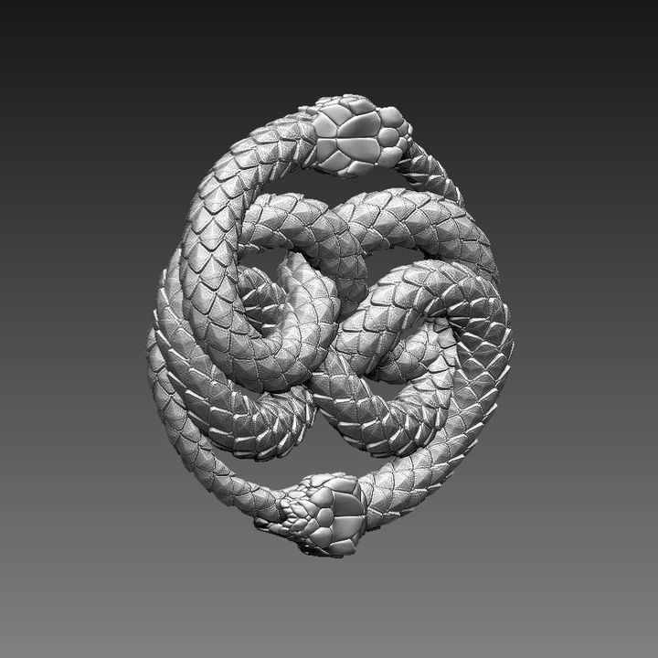 3D Printable Snake Ouroboros by Dmitrii Tishchenkov