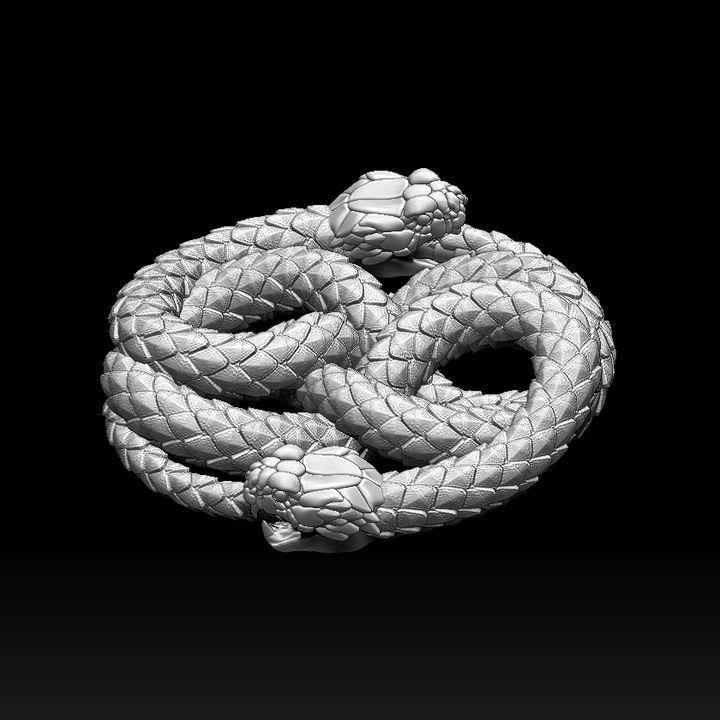 3D Printable Snake Ouroboros by Dmitrii Tishchenkov