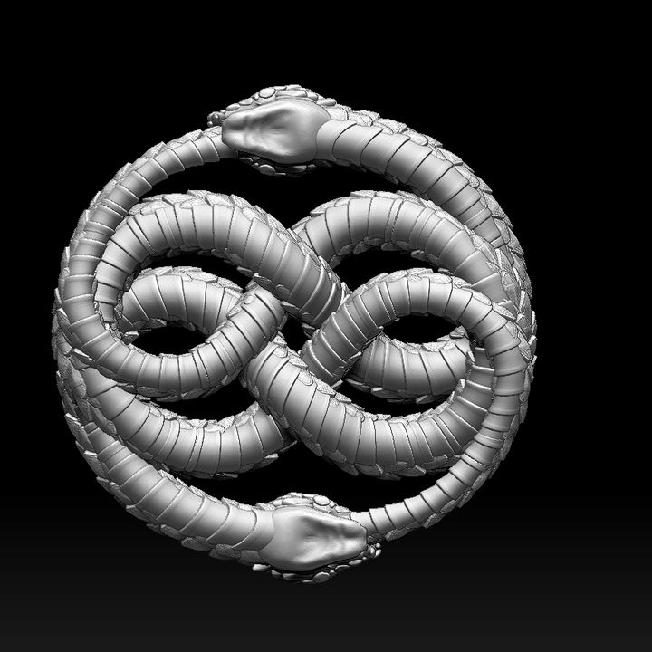 3D Printable Snake Ouroboros by Dmitrii Tishchenkov