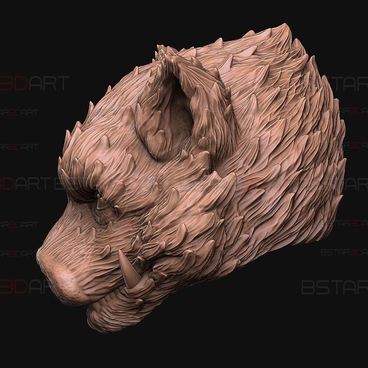 3D Printable Devil Boar Mask - Hallowen Devil cosplay - Zhu Bajie Head ...