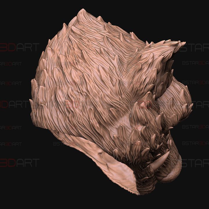 3D Printable Devil Boar Mask - Hallowen Devil cosplay - Zhu Bajie Head ...