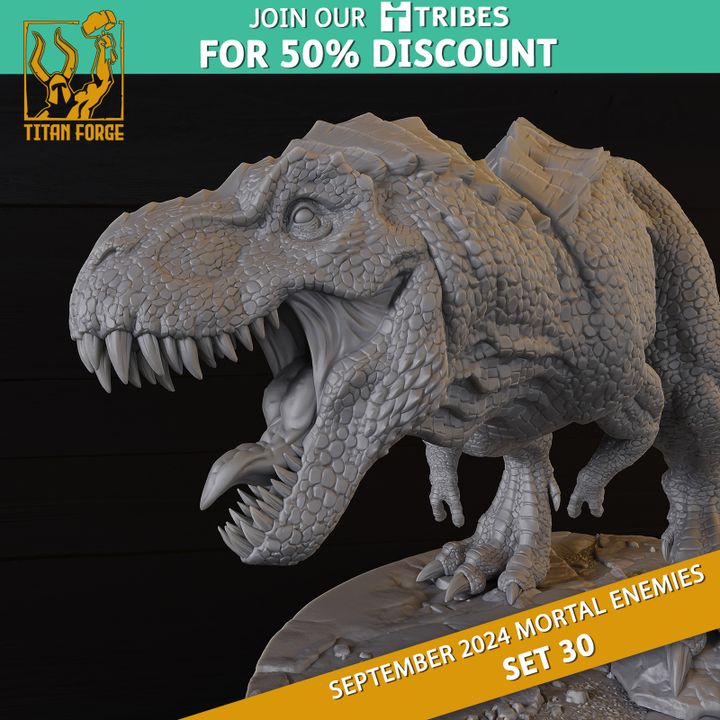 3D Printable Tyrannosaurus & Zombie Tyrannosaurus - Monsters DnD 5e ...