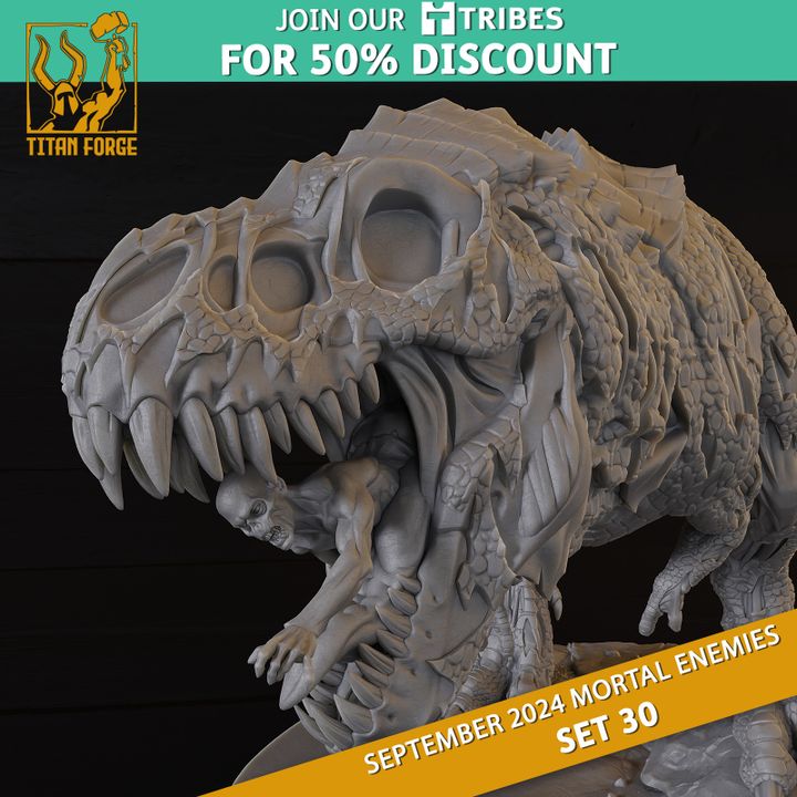 3D Printable Tyrannosaurus & Zombie Tyrannosaurus - Monsters DnD 5e ...