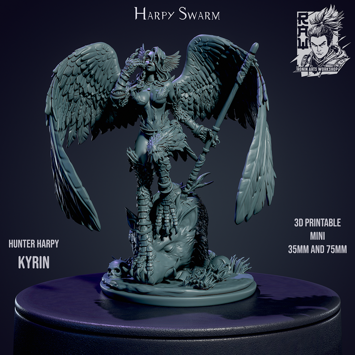 3D Printable Kyrin - Hunter Harpy by Ronin Arts Workshop