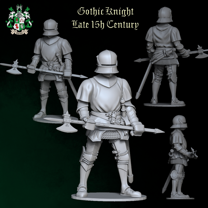 3D Printable Late 15th Century Knight in Gothic Plate by Styriwar