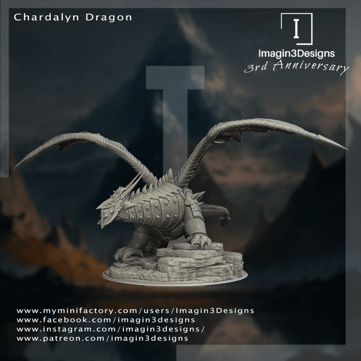 3D Printable Chardalyn Dragon by Imagin3Designs