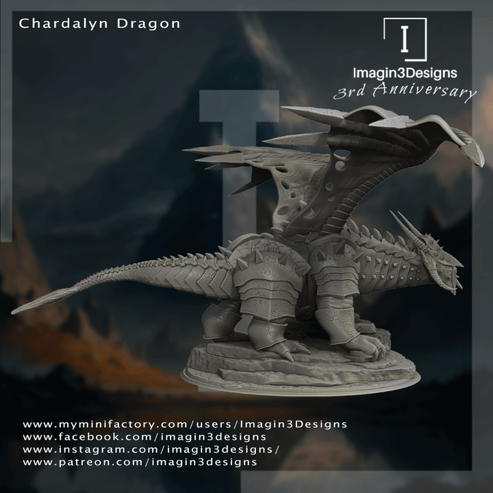 3D Printable Chardalyn Dragon by Imagin3Designs