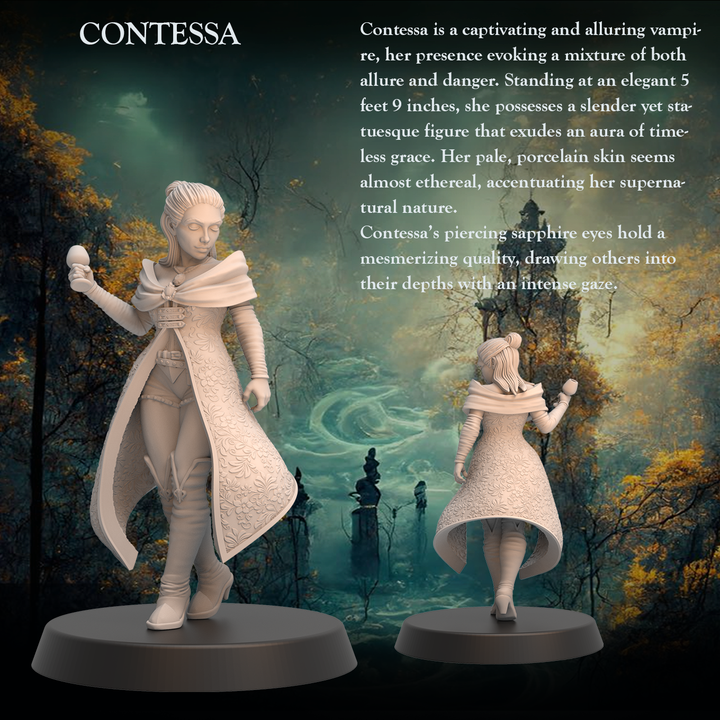 3D Printable Vampire Countess Contessa -Vampire Countess Vampire Sister ...