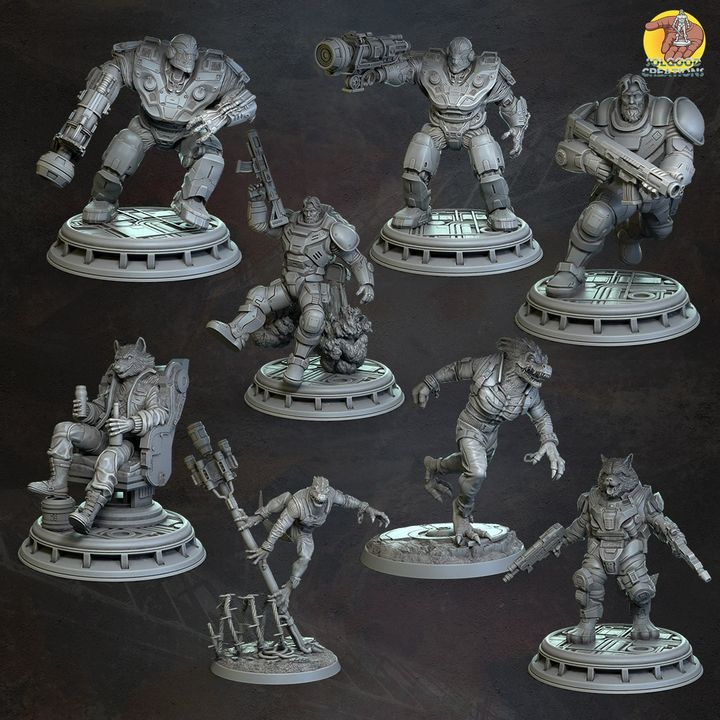 3D Printable Diorama - Escape from The Space Rock by SolGood Creations