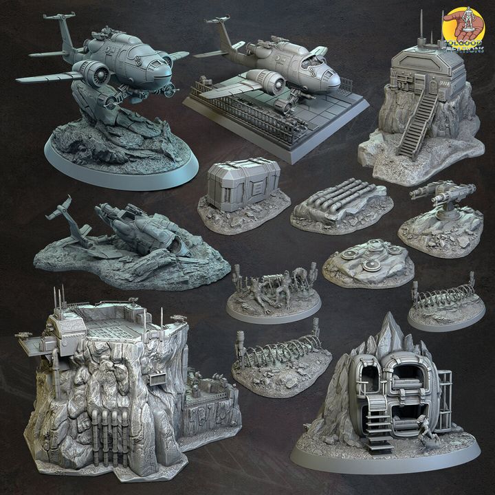 3D Printable Diorama - Escape from The Space Rock by SolGood Creations