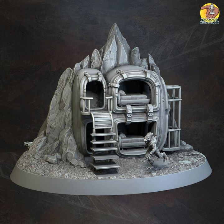 3D Printable Diorama - Escape from The Space Rock by SolGood Creations