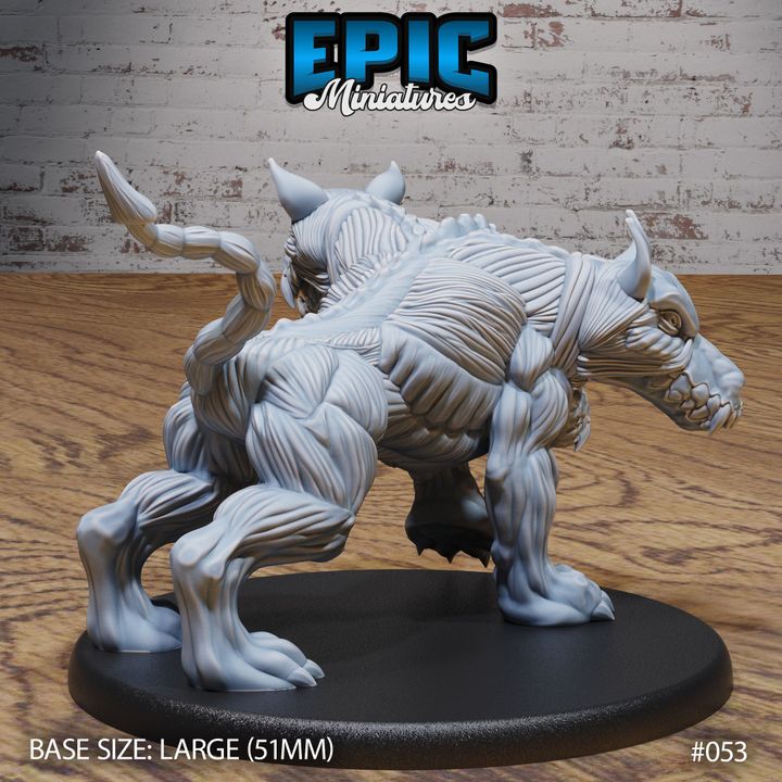 3D Printable Skinned Cerberus Sniffing / Undead Three Headed Hellhound ...