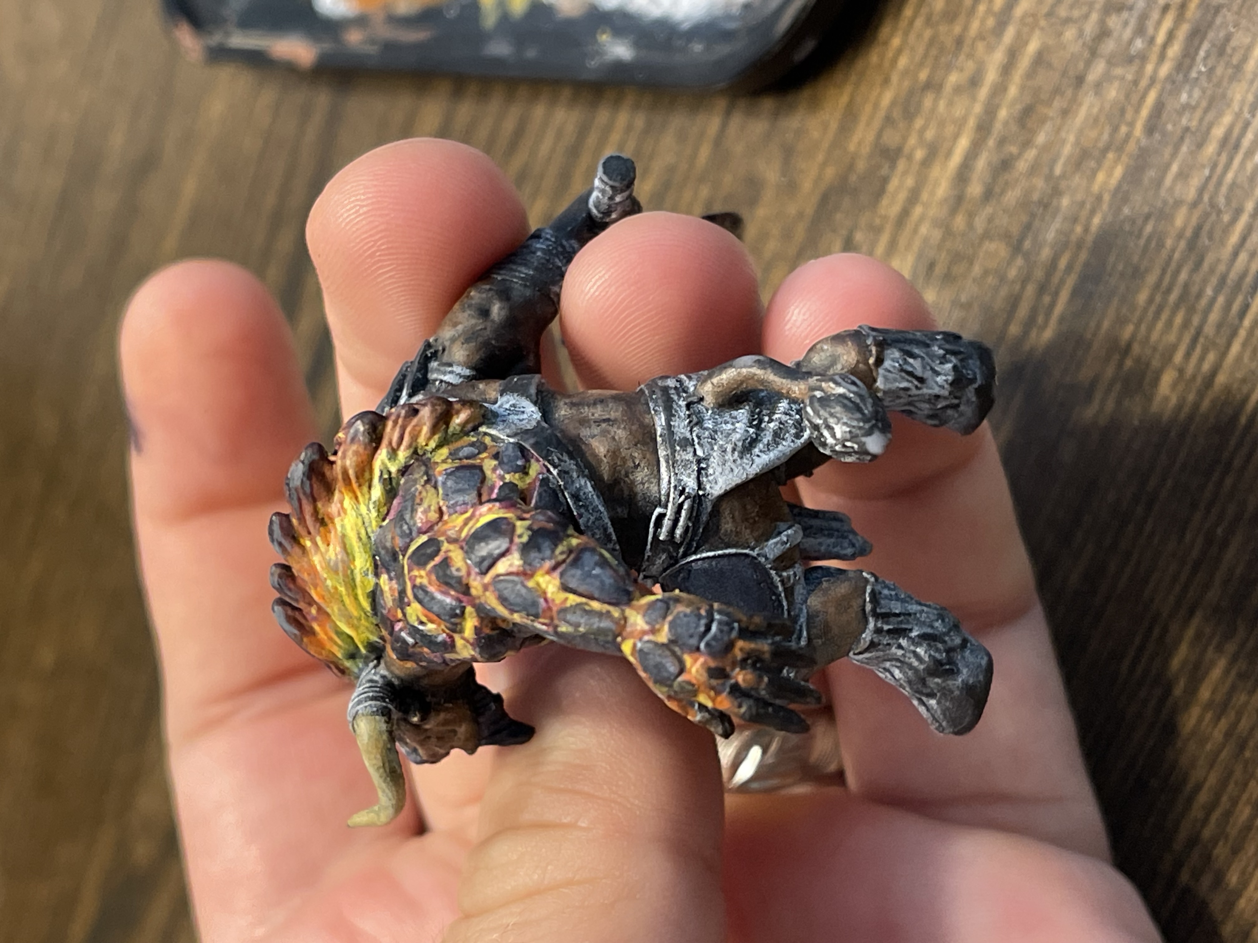 3D Printable Minotaur elemental warrior, minotaur with axe - two base ...