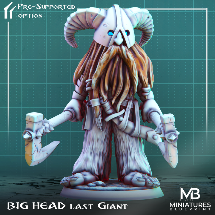 3D Printable Big Head - Last Giant by Miniatures Blueprint