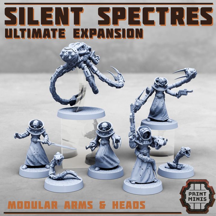 3D Printable Silent Spectres Ultimate Expansion by Print Minis