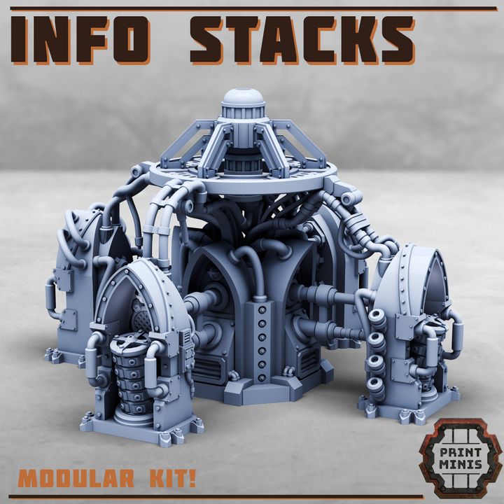 3D Printable Info Stacks by Print Minis