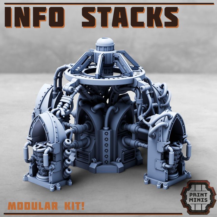 3D Printable Info Stacks by Print Minis