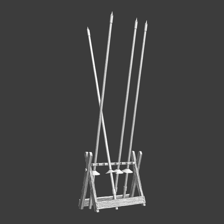 3D Printable Tournament lance stand - wargaming accessory by Northern ...