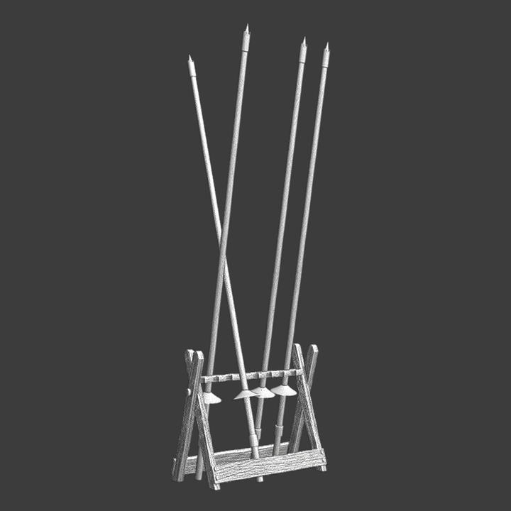 3D Printable Tournament lance stand - wargaming accessory by Northern ...