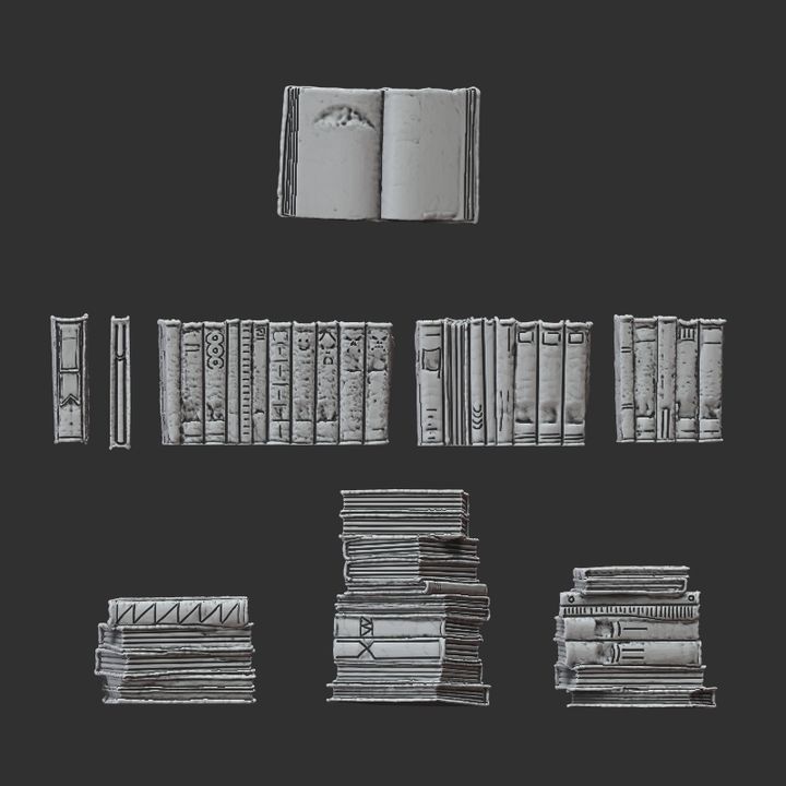 3D Printable Library by Sculpting George