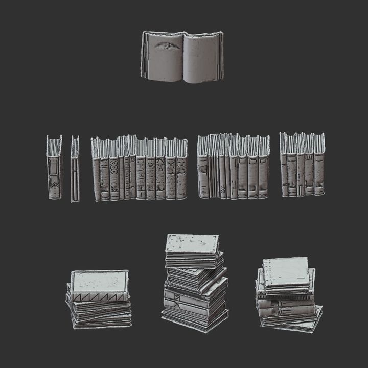3D Printable Library by Sculpting George