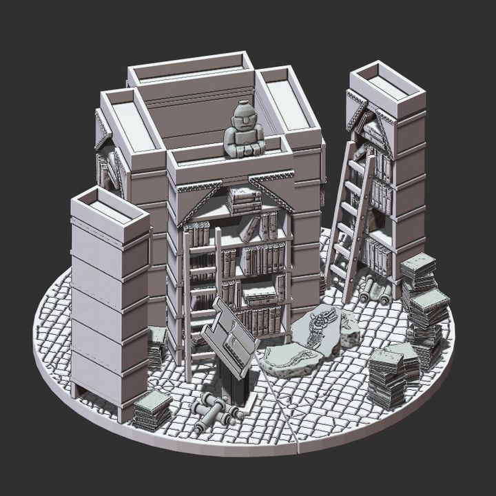 3D Printable Library by Sculpting George