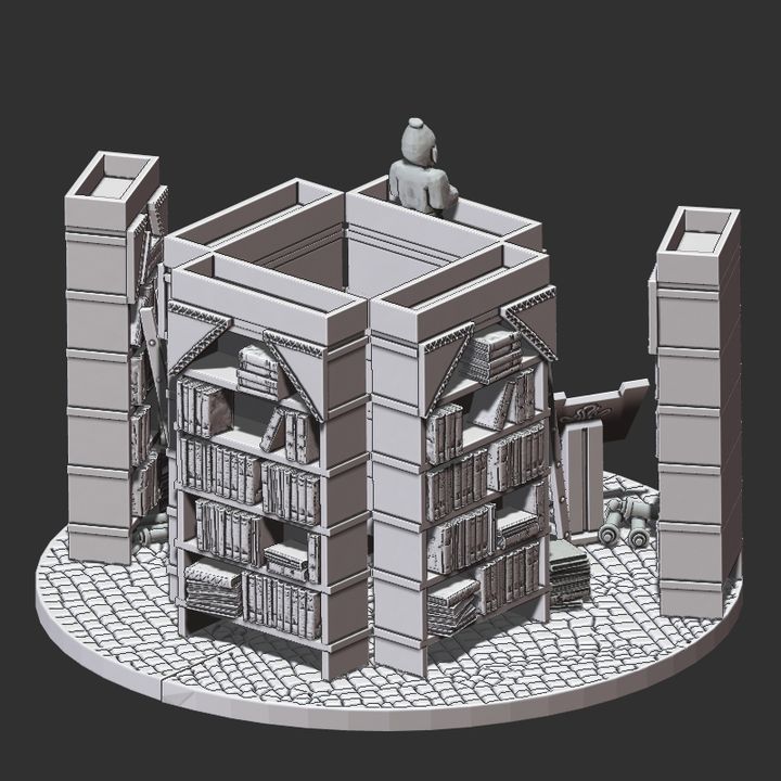 3D Printable Library by Sculpting George