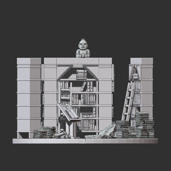 3D Printable Library by Sculpting George