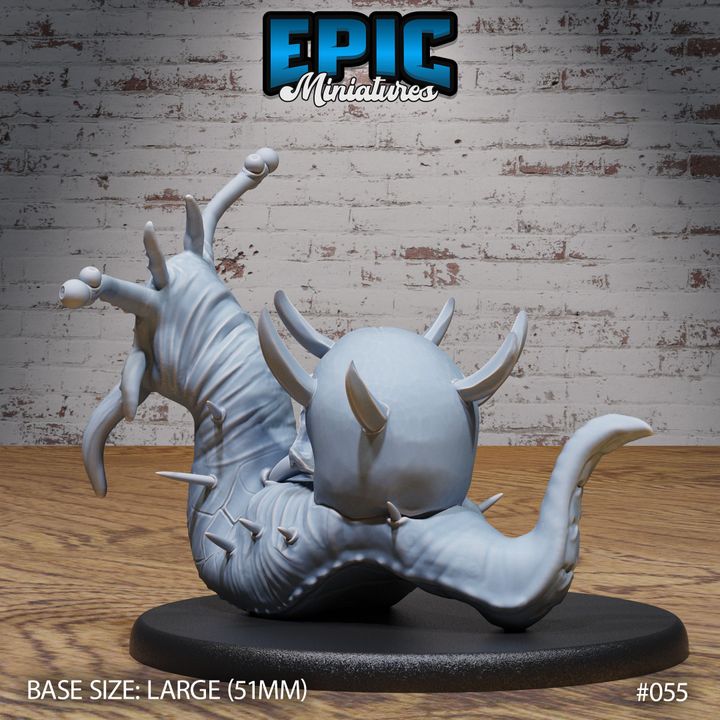 3D Printable Carrion Snail Screaming / Undead Shell Slug Creature ...