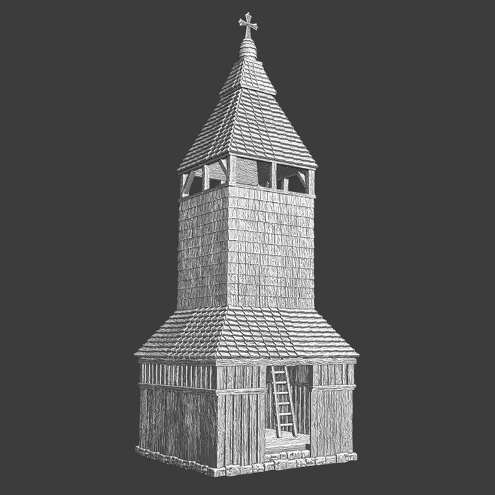 3D Printable Medieval Ukrainian Wooden Bell Tower by Northern Crusades ...