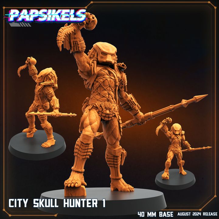 3D Printable CITY SKULL HUNTER by PAPSIKELS MINIATURES