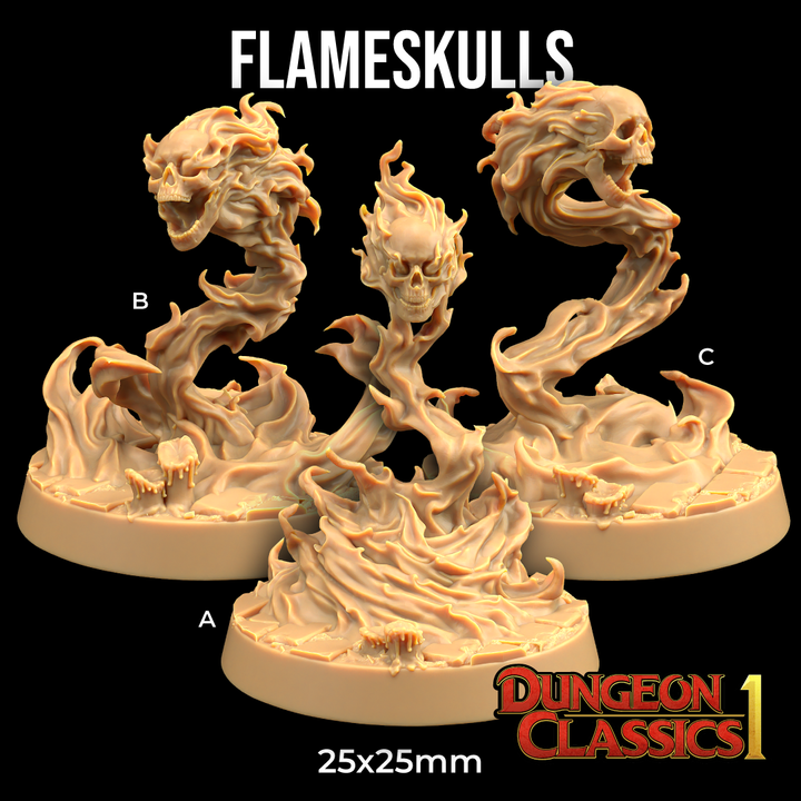 3D Printable Flameskulls | PRESUPPORTED | Dungeon Classics by The ...