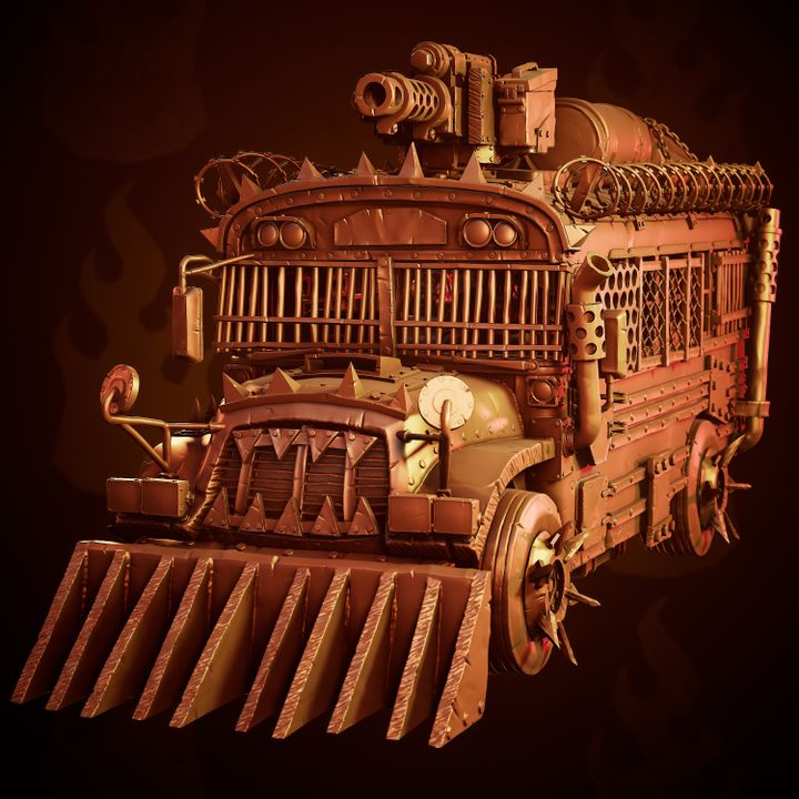 3D Printable MrModulork's Orc Battle Bus by MrModulork
